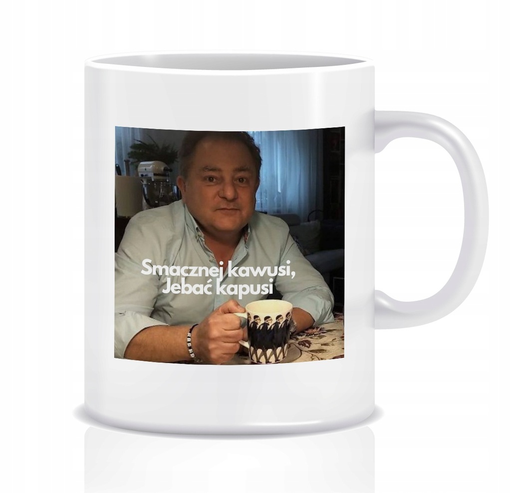 Kubek z grafiką Robert Makłowicz (smacznej kawusi) - 12949881608 - oficjalne archiwum Allegro
