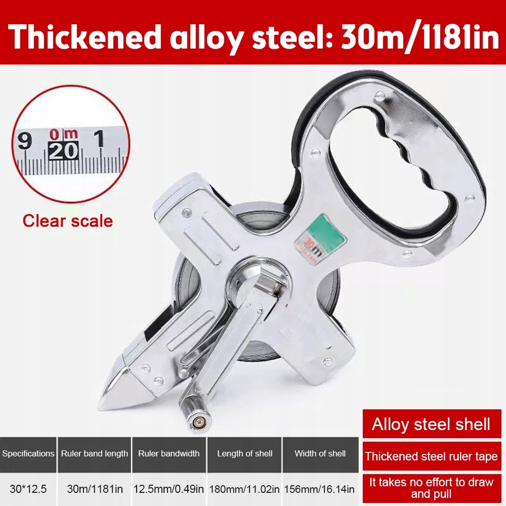 30m 50m 100m miarka ze stali nierdzewnej przenośna - 14562779181 ...