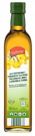 Olej Rzepakowy Tłoczony na Zimno 500ml - Bellasan - 12539838490 - oficjalne archiwum Allegro