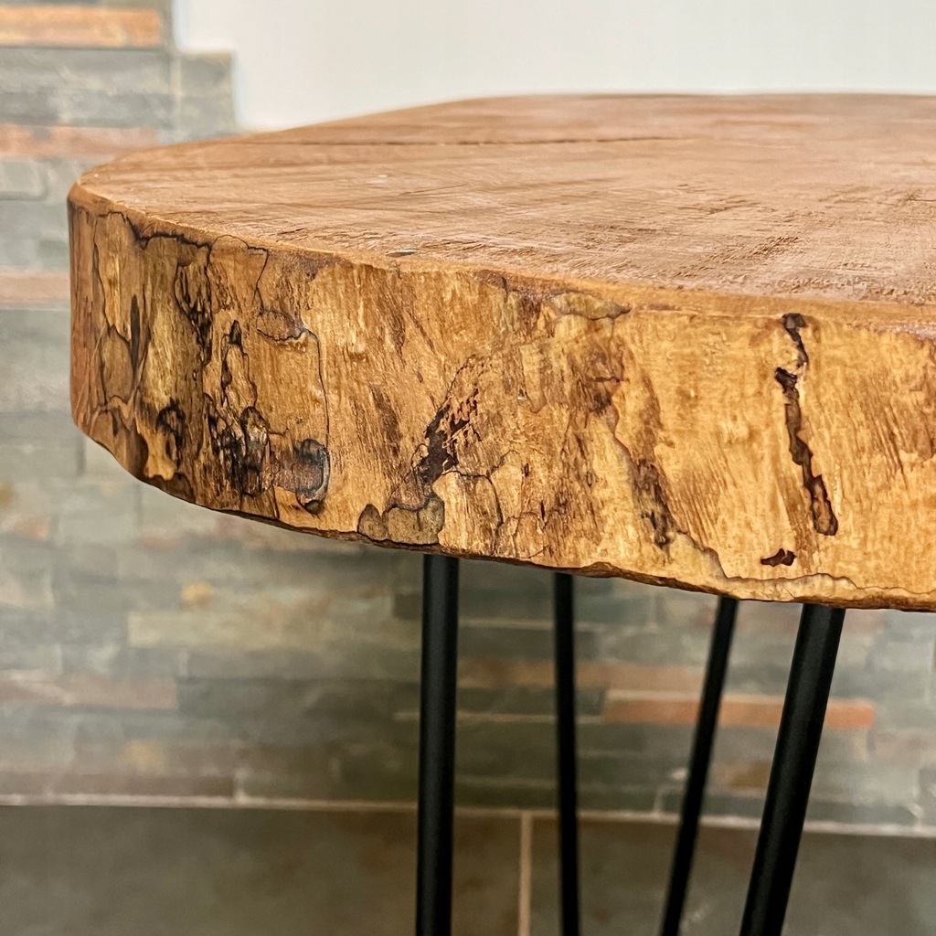 Naturalny STOLIK kawowy z plastra dębu 55 cm stół - 13719066961 ...