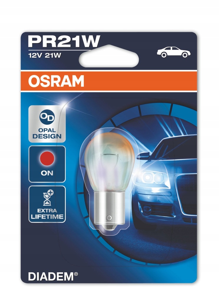Osram PR21W 21W diadem 1 szt. czerwona 12V - 11221776817 - oficjalne ...