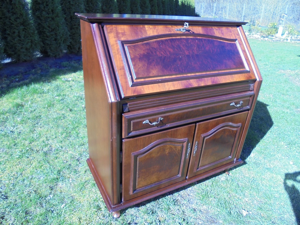 Sekretarzyk drewniany zamykany Biurko stylowe - 7977889057 - oficjalne ...