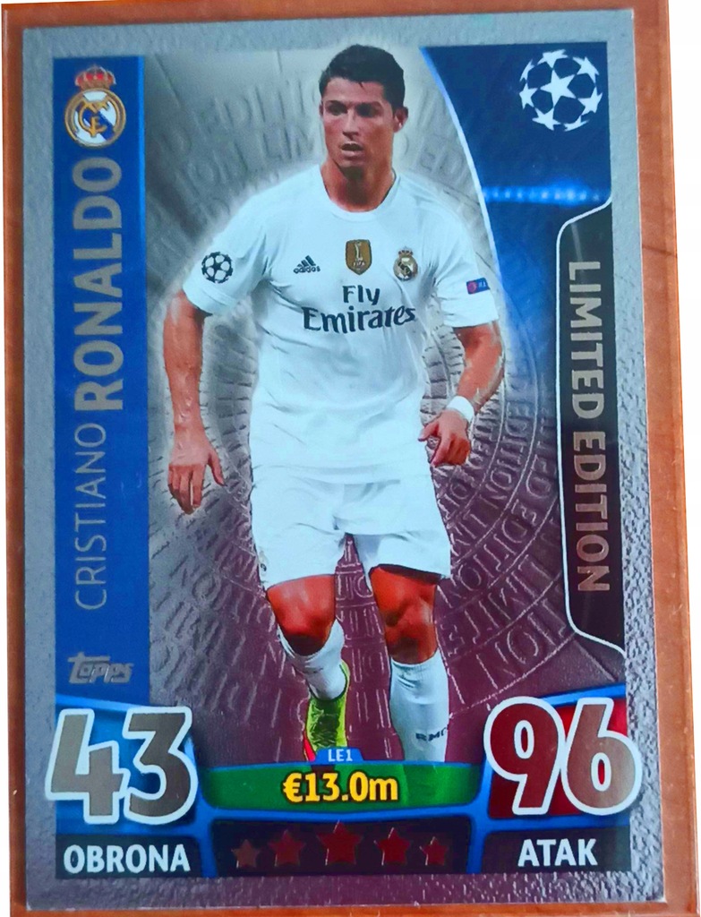 MATCH ATTAX 2015/16 LIMITED EDITION RONALDO - 13137168715 - oficjalne ...