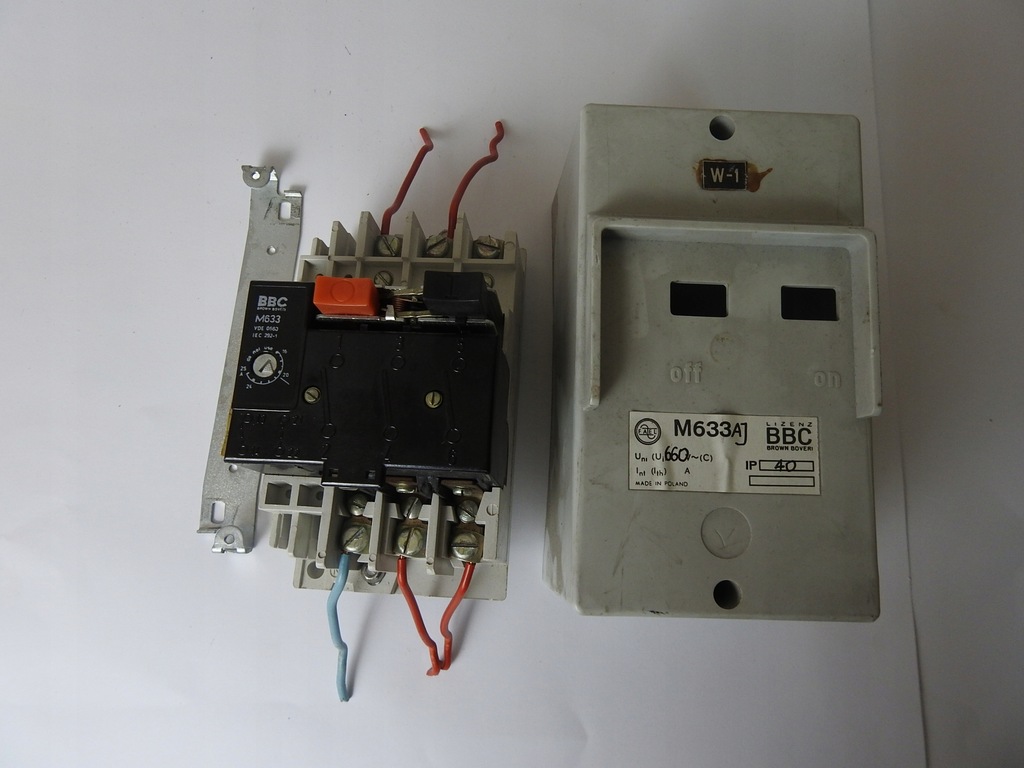 Wyłącznik silnikowy M633 16-25A BBC + górna obudow - 8984580769 ...