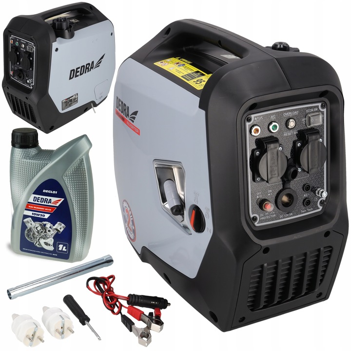AGREGAT PRĄDOTWÓRCZY DEDRA Generator prądu Inwertorowy AVR 2kW 79cm³ Cichy - 15851218069 ...