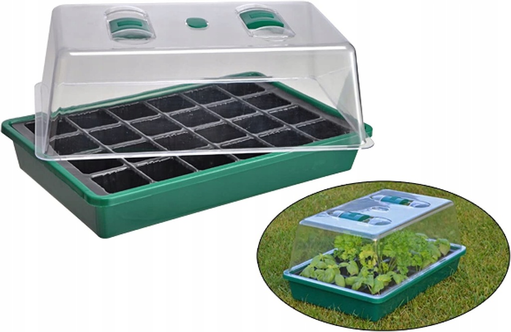 Szklarnia MINI, Propagator nasion do roślin 24 kom - 13177004352 ...