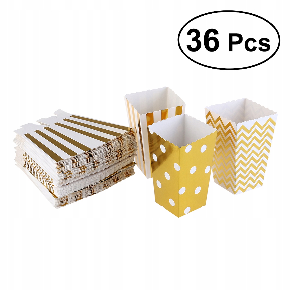 36 sztuk Popcorn karton Popcorn Box Karton Popcorn - 12945359456 ...