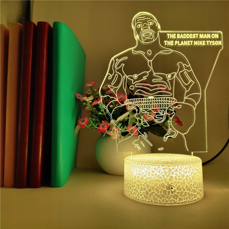 Mike Tyson rysunek lampka nocna LED Boxer lampka n - 12653253810 ...