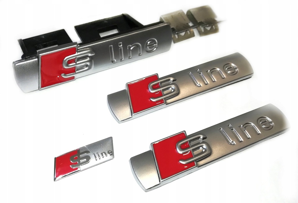 AUDI S-LINE LOGO EMBLEMAT ZNACZEK W GRILL ZDERZAK - 13136336399 ...