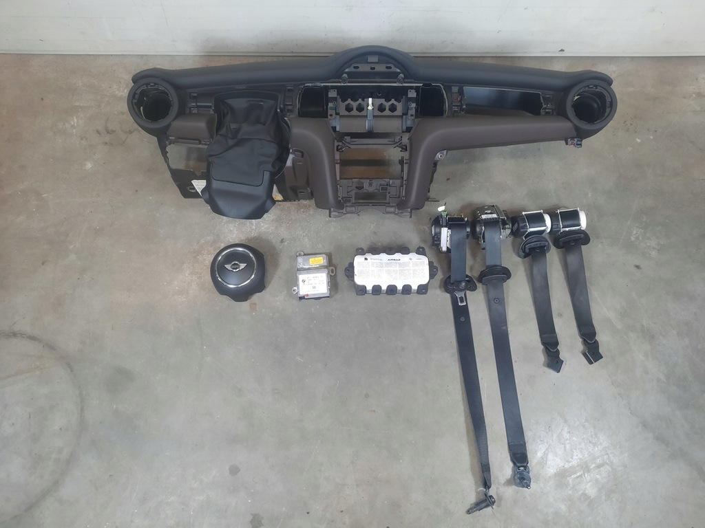 MINI COOPER F55 F56 F57 DESKA KONSOLA AIR BAG PODUSZKI PASY MODUŁ ...