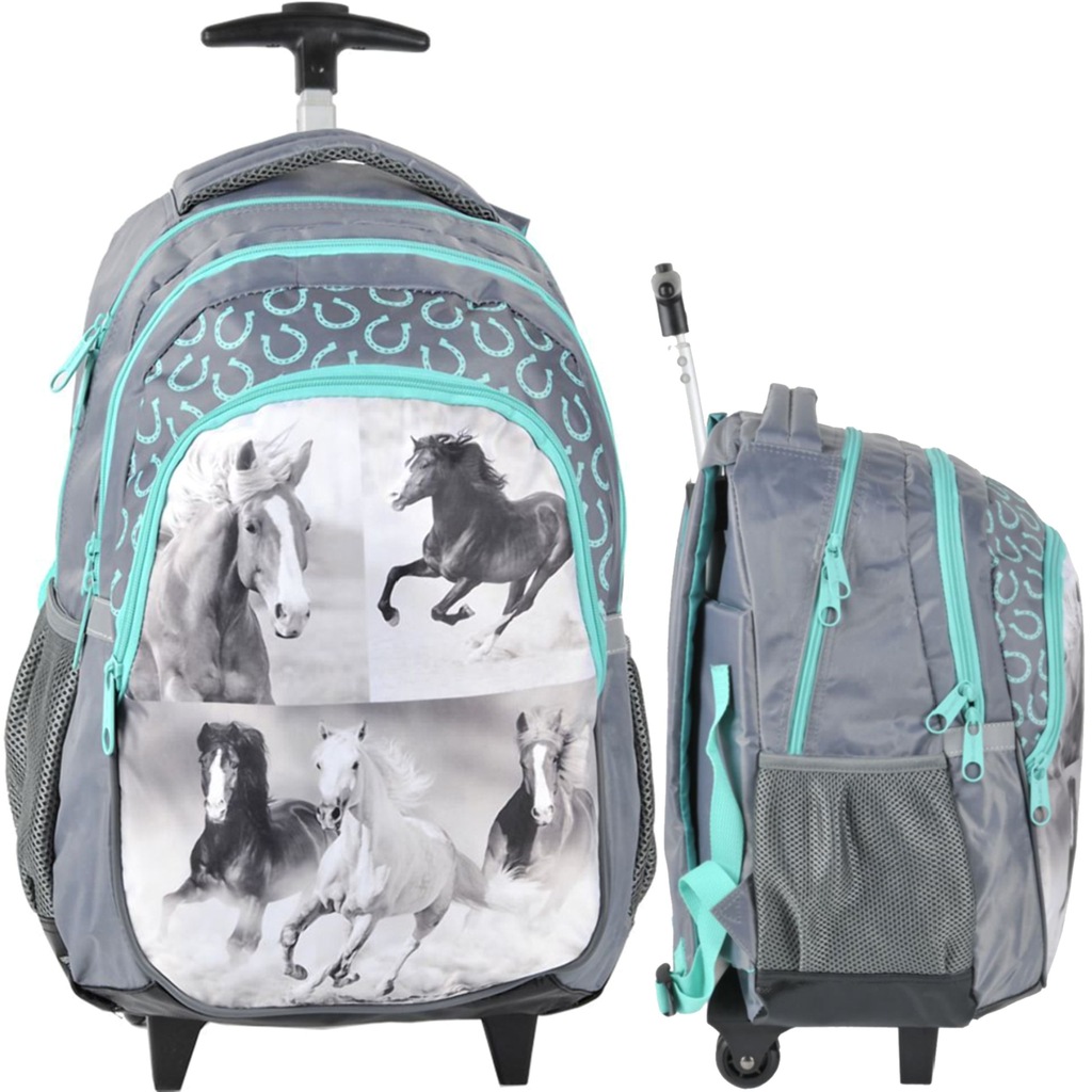 PLECAK SZKOLNY NA KÓŁKACH z KONIEM KONIE KOŃ PASO - 7041520120 - oficjalne archiwum Allegro