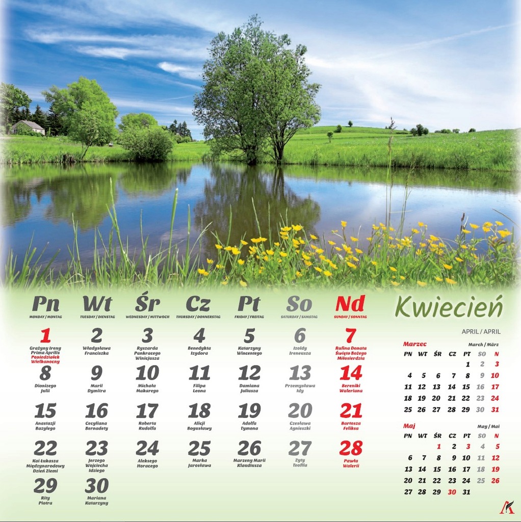 Kalendarz ścienny 33x33 planszowy na SPIRALI 2024+2025 - 13933253582 - oficjalne archiwum Allegro