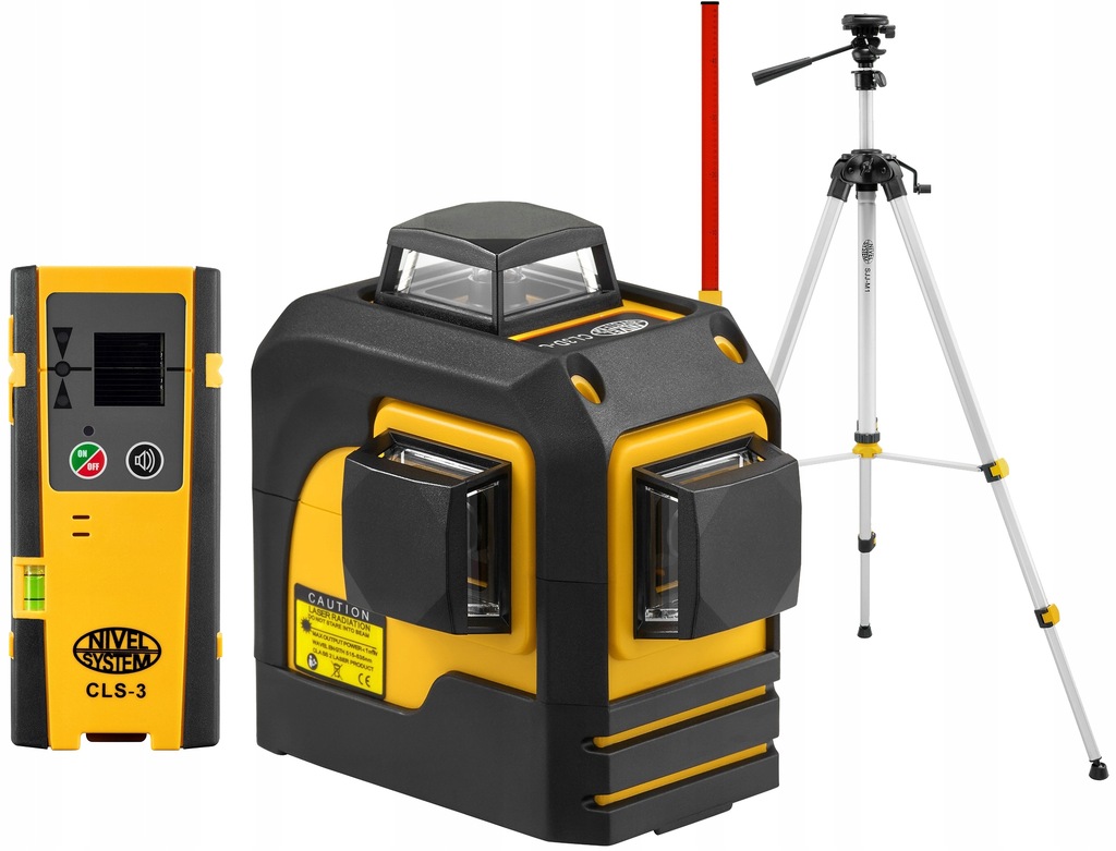LASER KRZYŻOWY Nivel System CZERWONY CL3D ZESTAW - 12281667653 ...