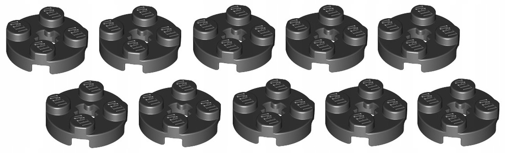 LEGO płytka okrągła 2x2 czarna 10 szt. 4032 NOWA - 11650461626 ...