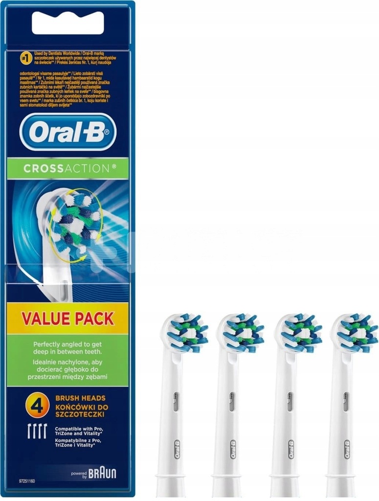 Купить Насадки Oral-B EB50 4 шт. Cross Action Original: отзывы, фото и ...