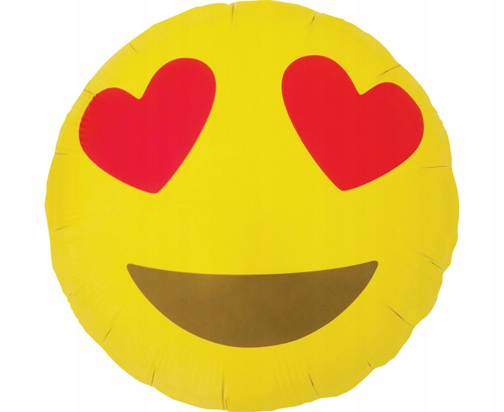 Balon Foliowy Emotikon Emoji Emotka Serca 46cm - 12767464997 ...