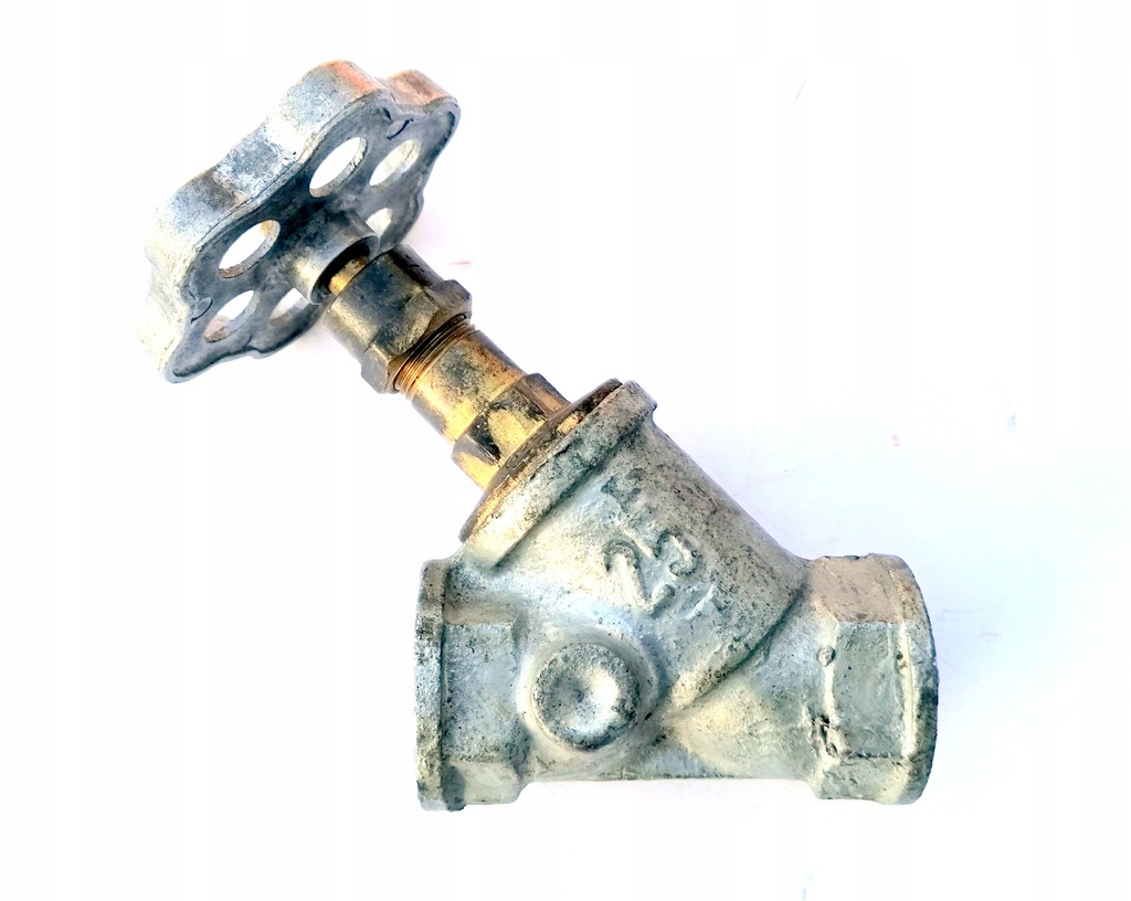 Zawór wodny parowy skośny DN 25 1cal stary typ KFA - 8734275471 ...