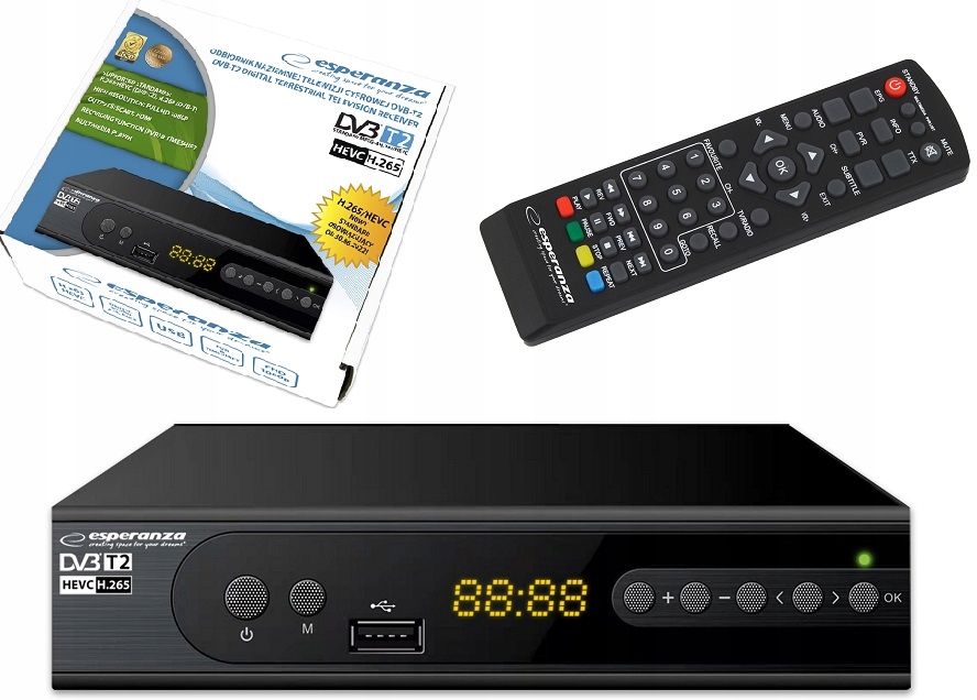 DEKODER TUNER TV NAZIEMNEJ HD DVB-T2 HEVC H.265 - 11621641932 ...