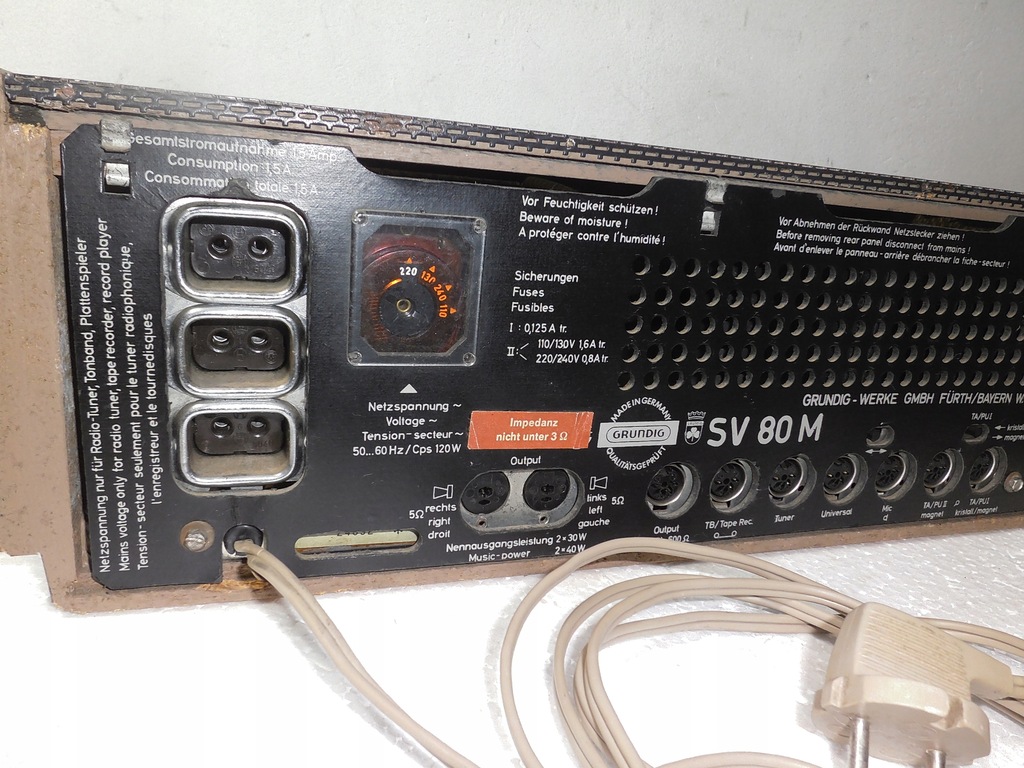 Купить Винтажный усилитель GRUNDIG SV 80M: отзывы, фото и ...