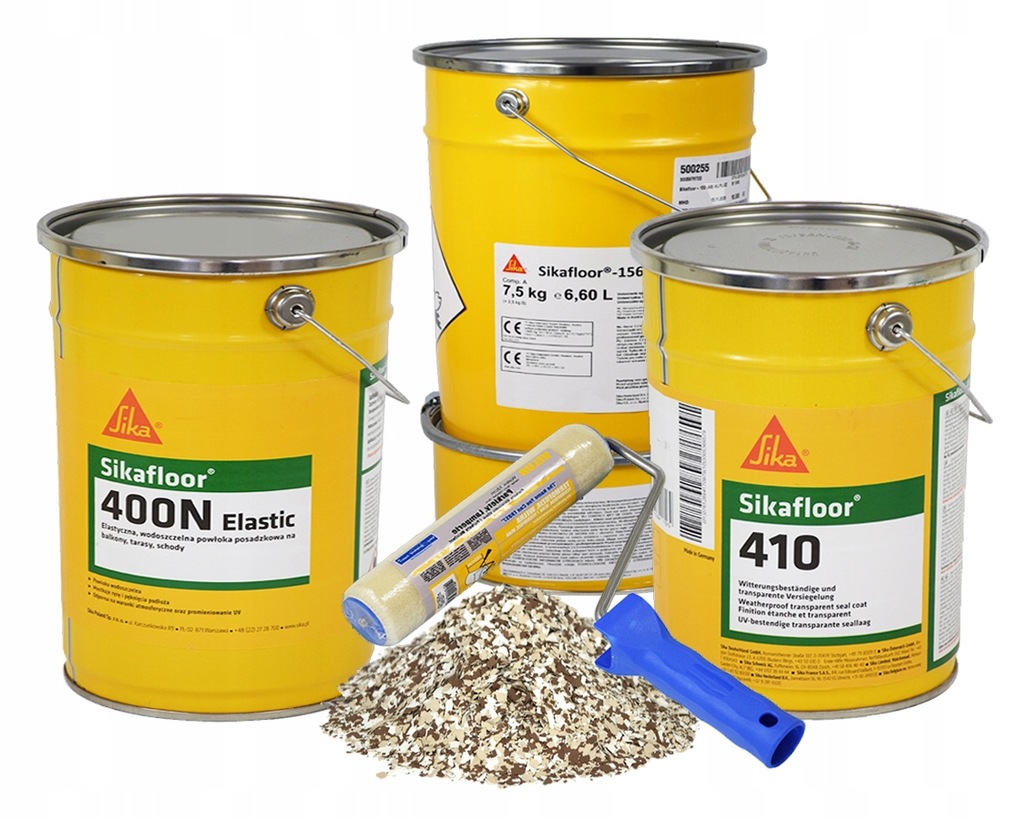 KOMPLETNY SYSTEM SIKAFLOOR 400N RAL 7040 10M2 - 12066592929 - oficjalne archiwum Allegro