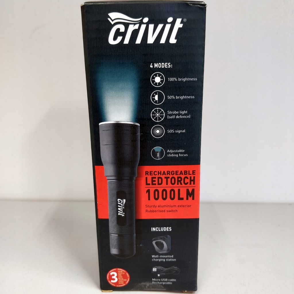 CRIVIT Akumulatorowa latarka LED, 1000 lm - 11517814268 - oficjalne ...