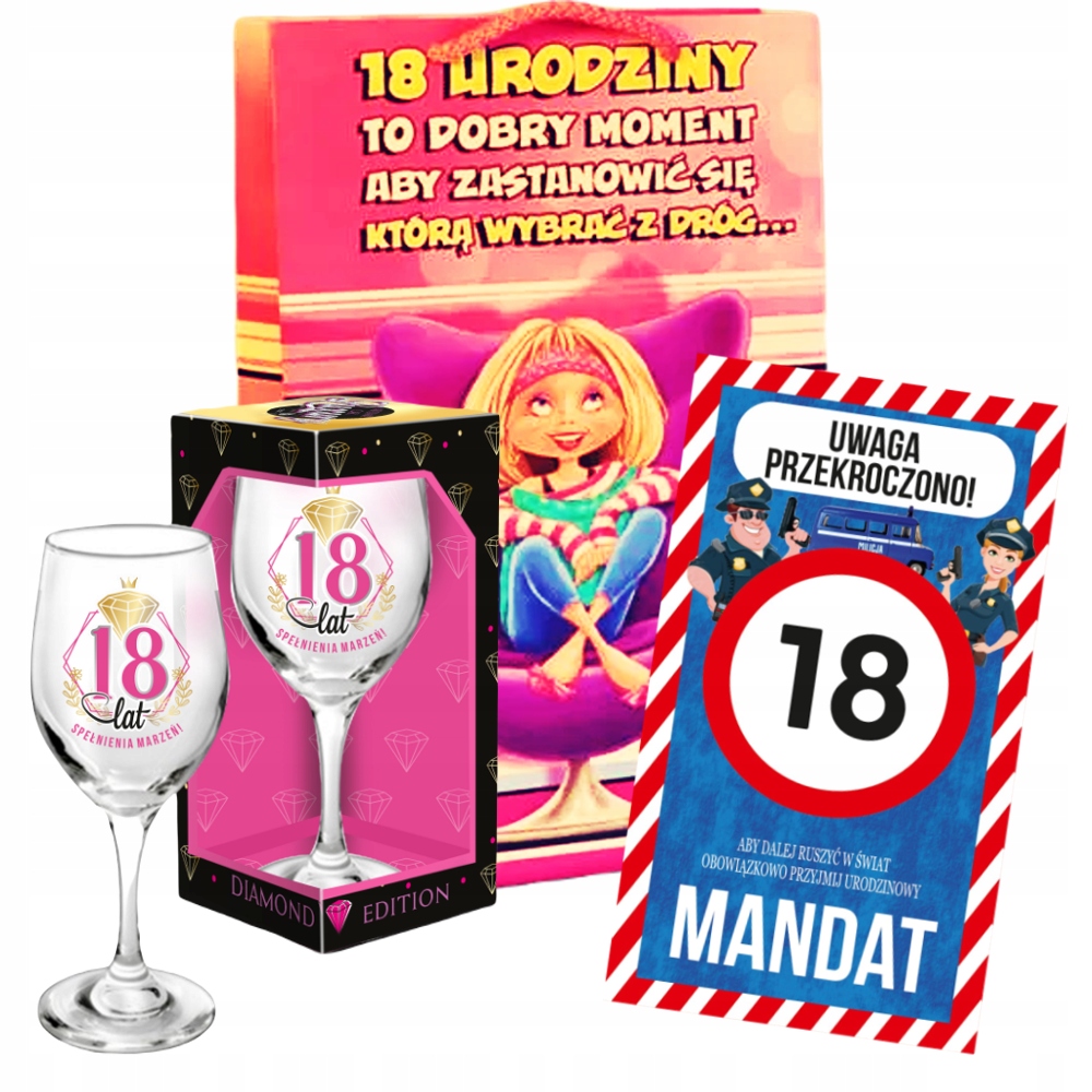Oryginalny prezent na 18 urodziny dla dziewczyny zestaw gotowy prezent - 14437992500 - oficjalne ...