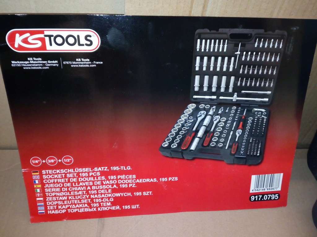 KS TOOLS ZESTAW KLUCZY NASADOWYCH 195 ELEMENTÓW - 8101345988 - oficjalne archiwum Allegro