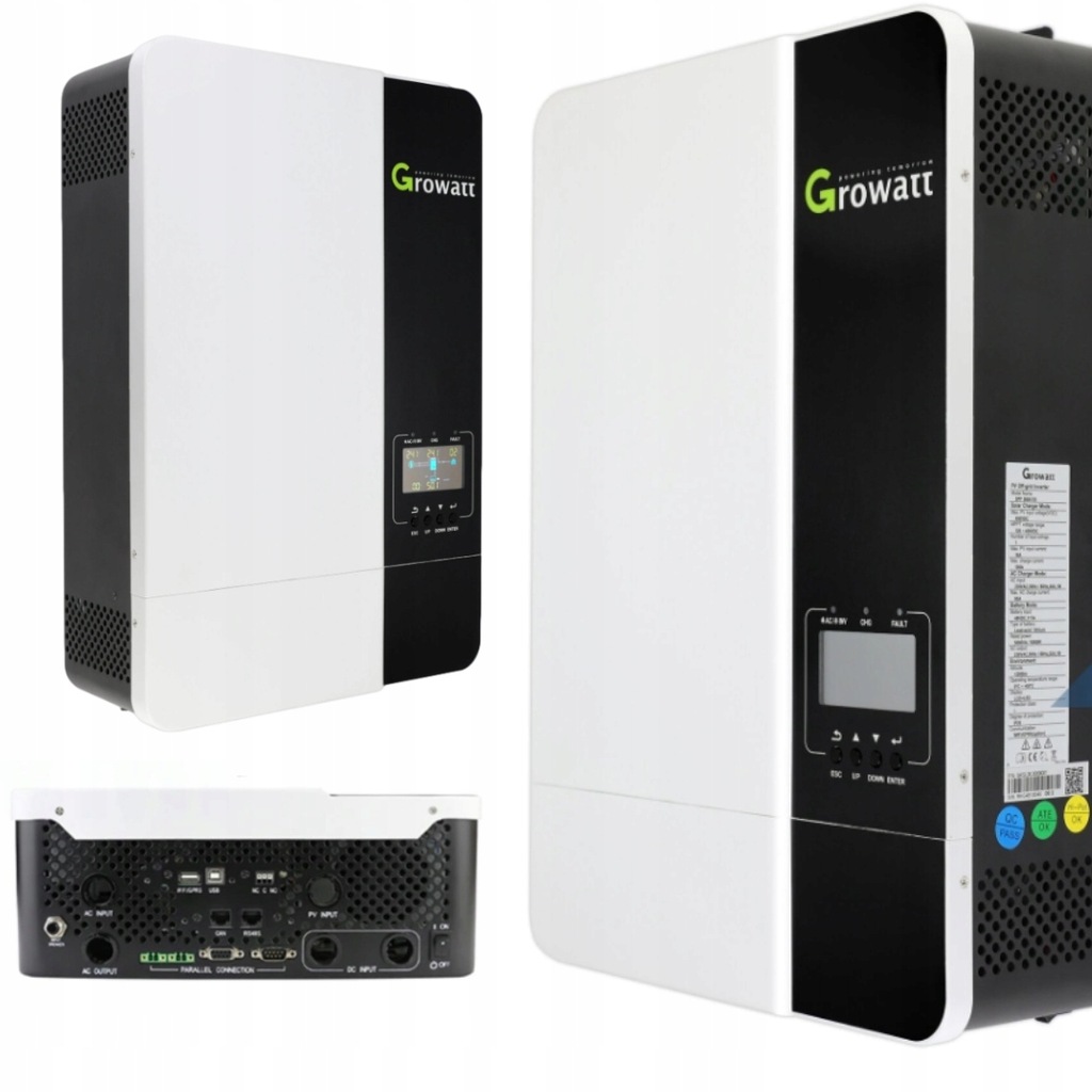 GROWATT SPF 5000 INWERTER OFF GRID 5kw WIFI - 12502303843 - oficjalne archiwum Allegro