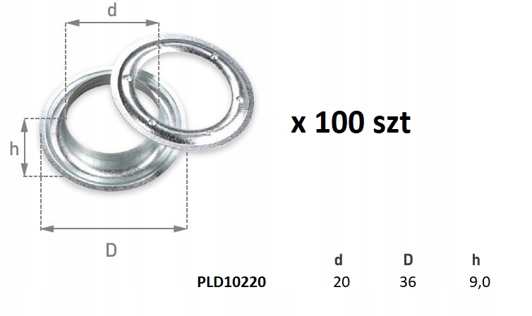 Oczko do plandeki oczka plandeki fi 20 - 100 szt - 12822394104 - oficjalne archiwum Allegro