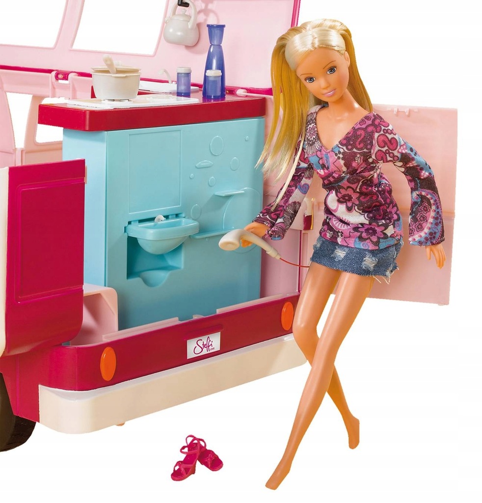 Duże Auto Kamper Dla Lalek Steffi Camper VAN Simba - 7646691303 ...