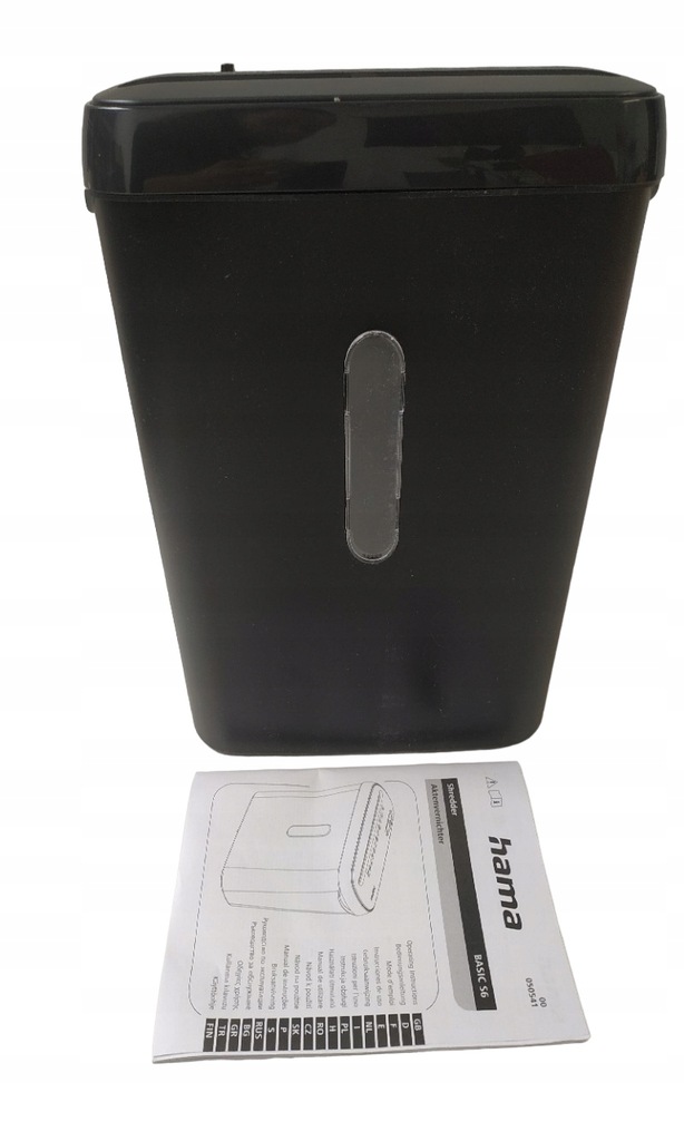 NISZCZARKA DO PAPIERU HAMA BASIC S6 CZARNA 8L - 14428130159 - oficjalne archiwum Allegro