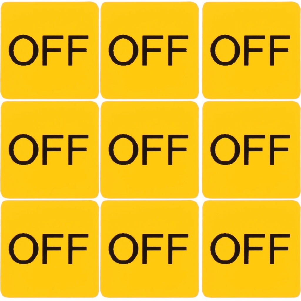 ON/OFF STICKER IDENTIFICATION DECAL 20 PCS - 13579469402 - oficjalne ...