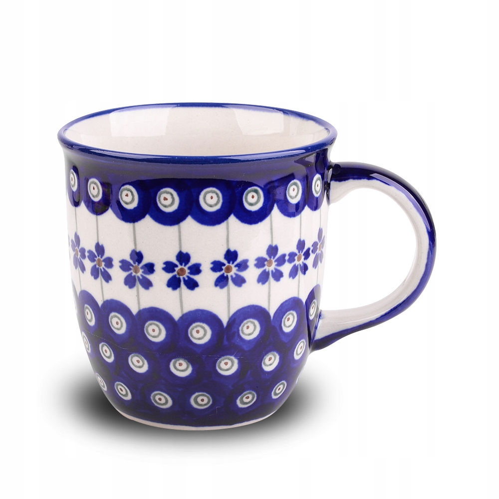 KUBEK CERAMICZNY DEK. 166A Bolesławiec 400 ml - 12174739885 - oficjalne archiwum Allegro