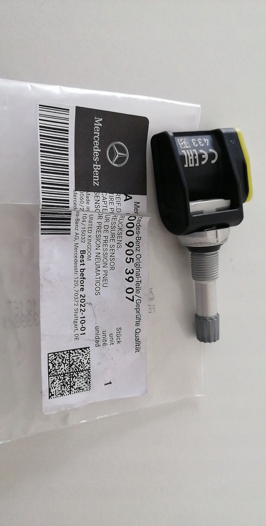 Mercedes czujnik ciśnienia opon TPMS 0009053907 - 11893051293 ...