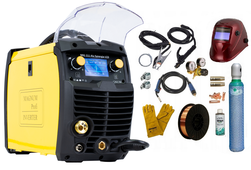 Spawarka Magnum MIG 211 ALU Synergia 200A 3w1 MMA - 8419767390 - oficjalne archiwum Allegro