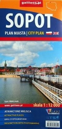Sopot Plan miasta Mapa turystyczna Polski - ang. - 12300740547 ...