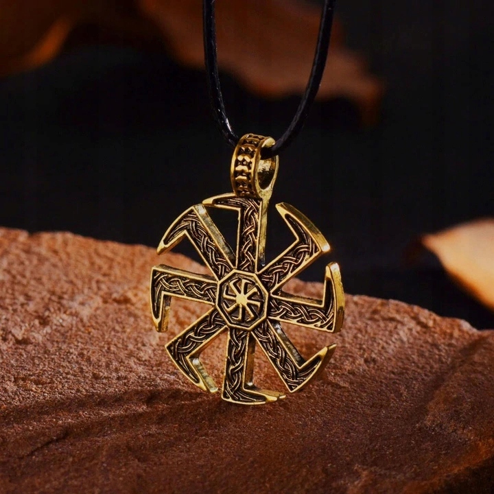 SWARZYCA KOŁOWRÓT naszyjnik wisiorek SŁOWIAŃSKI v7 - 11718070805 ...