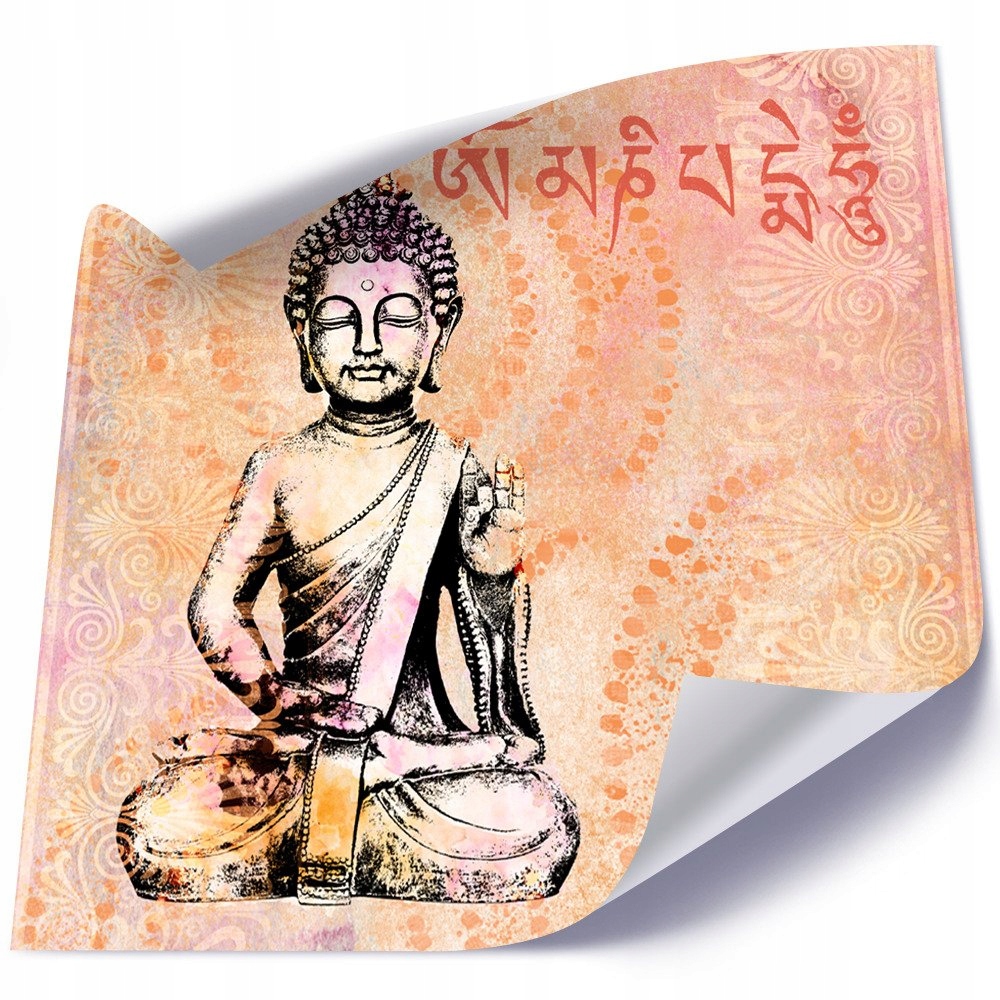 Plakat, Budda i mantra 40x40 - 10558797368 - oficjalne archiwum Allegro