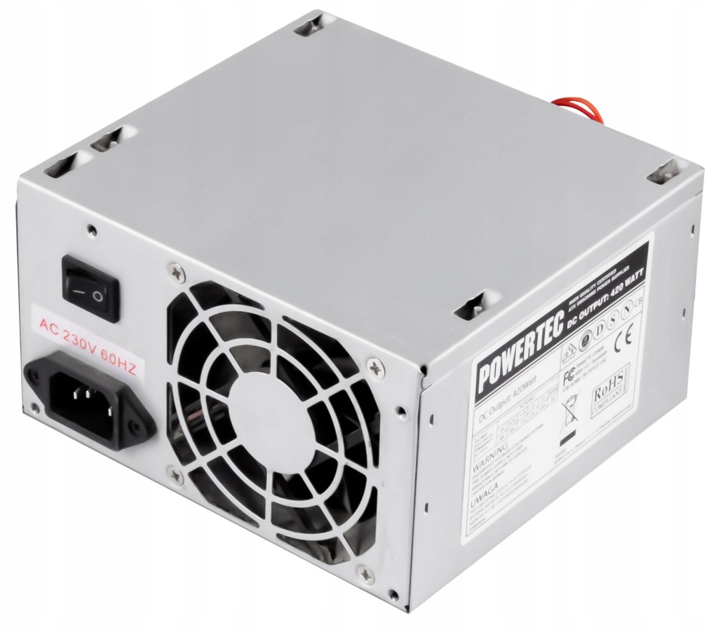 POWERTEC 420WATT 420W PSU ATX 20+4-PIN - 12906594933 - oficjalne ...