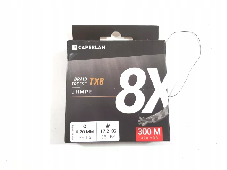 PLECIONKA WĘDKARSKA CAPERLAN TX8 300M 0.20MM 17.2KG - 14849233112 - oficjalne archiwum Allegro