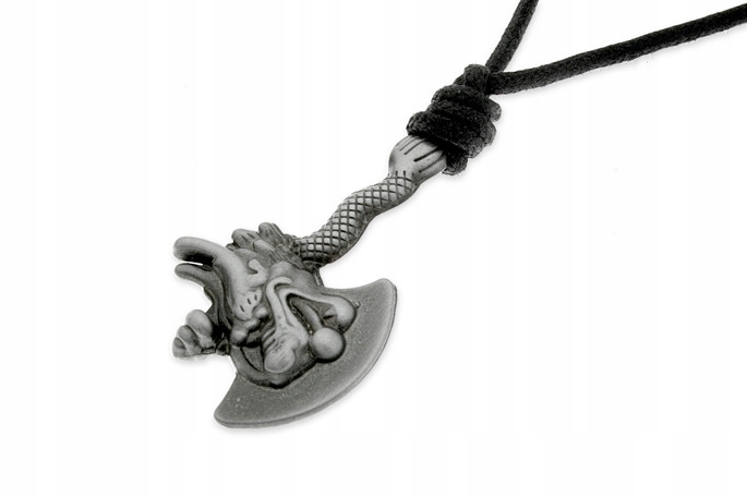 NASZYJNIK TOPÓR RYCERSKI WOJENNY CZARNY ar1830 - 11509060702 ...