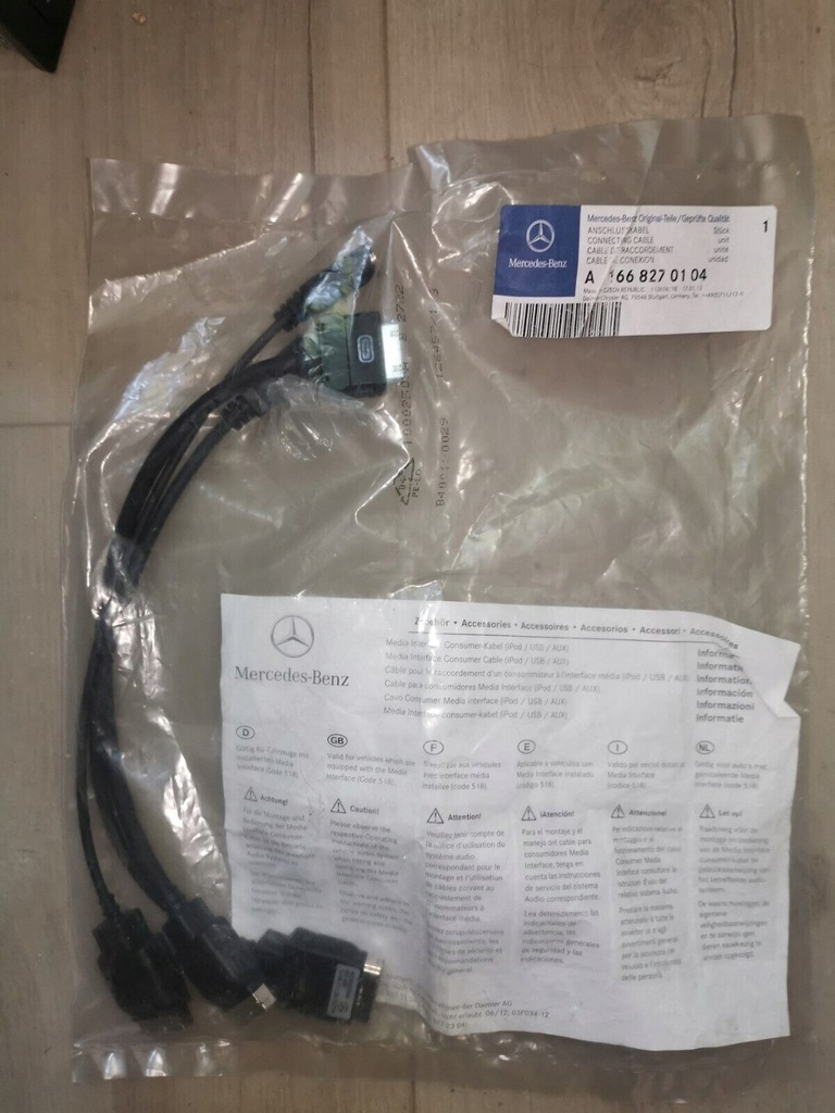 MERCEDES PRZEWODY KABLE USB A1668270104 - 13914046986 - oficjalne ...