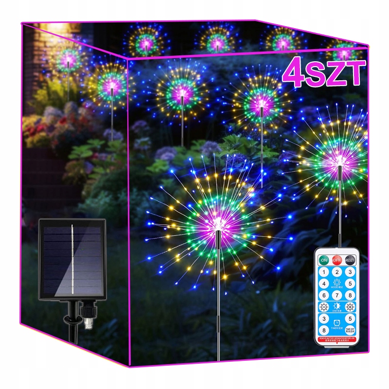 4x LAMPA SOLARNA OGRODOWA LED DMUCHAWIEC SOLAR LAMPKI SOLARNE Z PILOT - 15370381957 - oficjalne ...