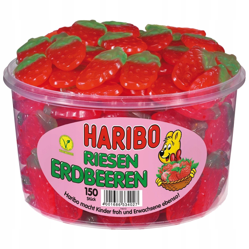 Haribo Żelki Truskawki 150szt z Niemiec - 8304705943 - oficjalne archiwum Allegro