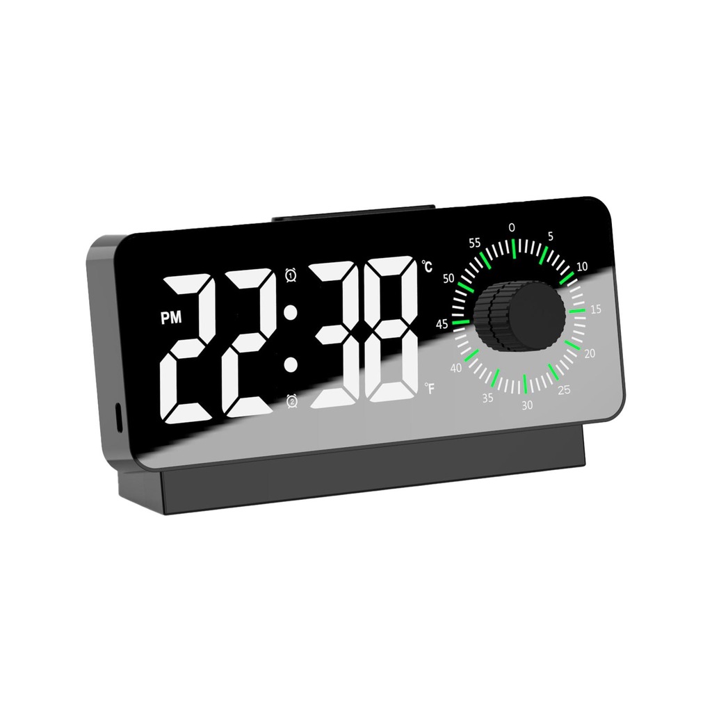 Digital Alarm Clock with Timer USB Multiple timers with Black Green ...