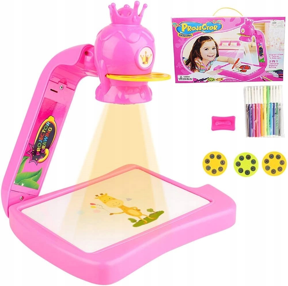 PROJEKTOR RZUTNIK DO NAUKI RYSOWANIA 3W1 RÓŻOWY - 12657117130 ...