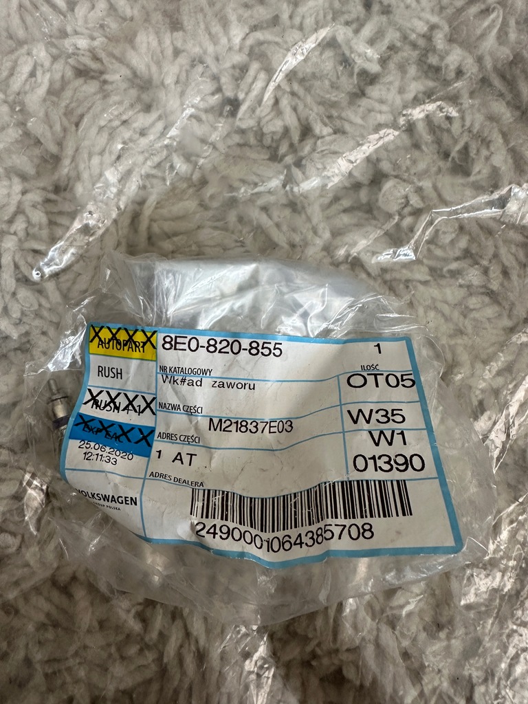 ODPOWIETRZNIK ZAWÓR KLIMATYZACJI ORG OE 8E0820855 - 14388209241 ...