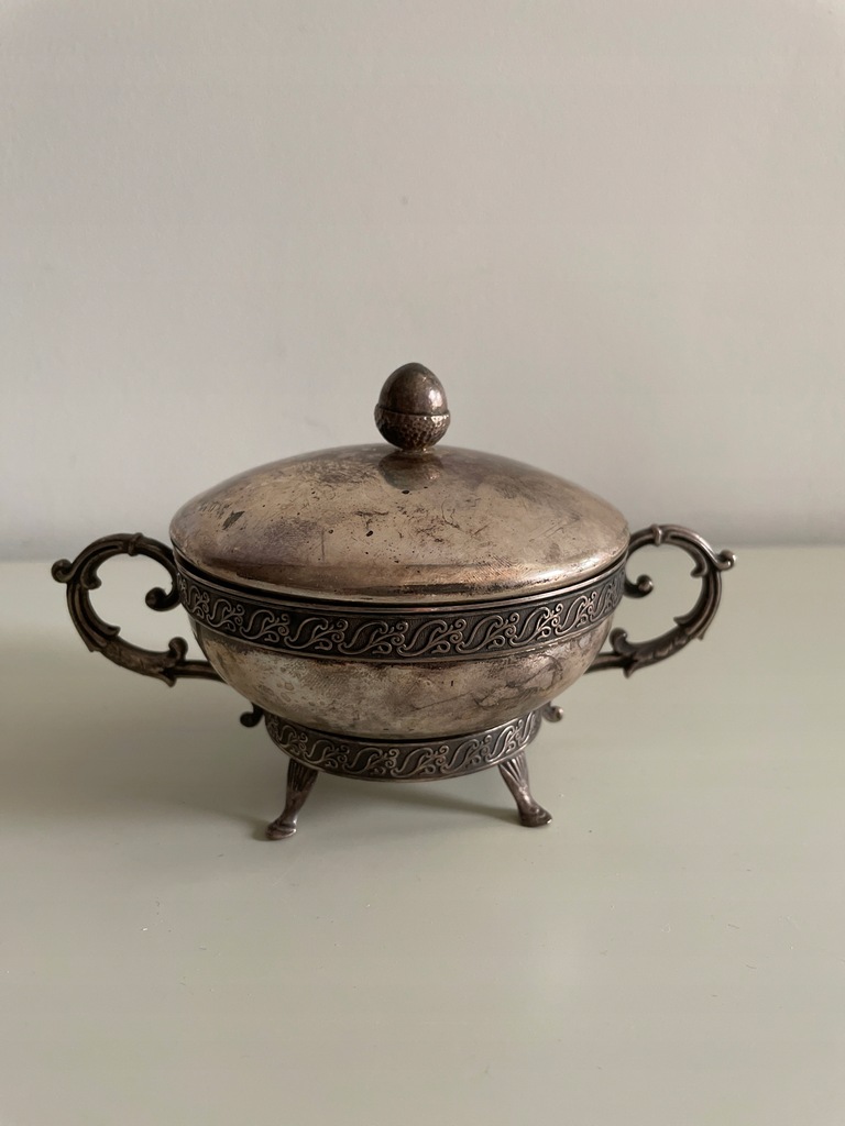 Srebrna cukiernica Biamet próba 800 - 14681978530 - oficjalne archiwum ...