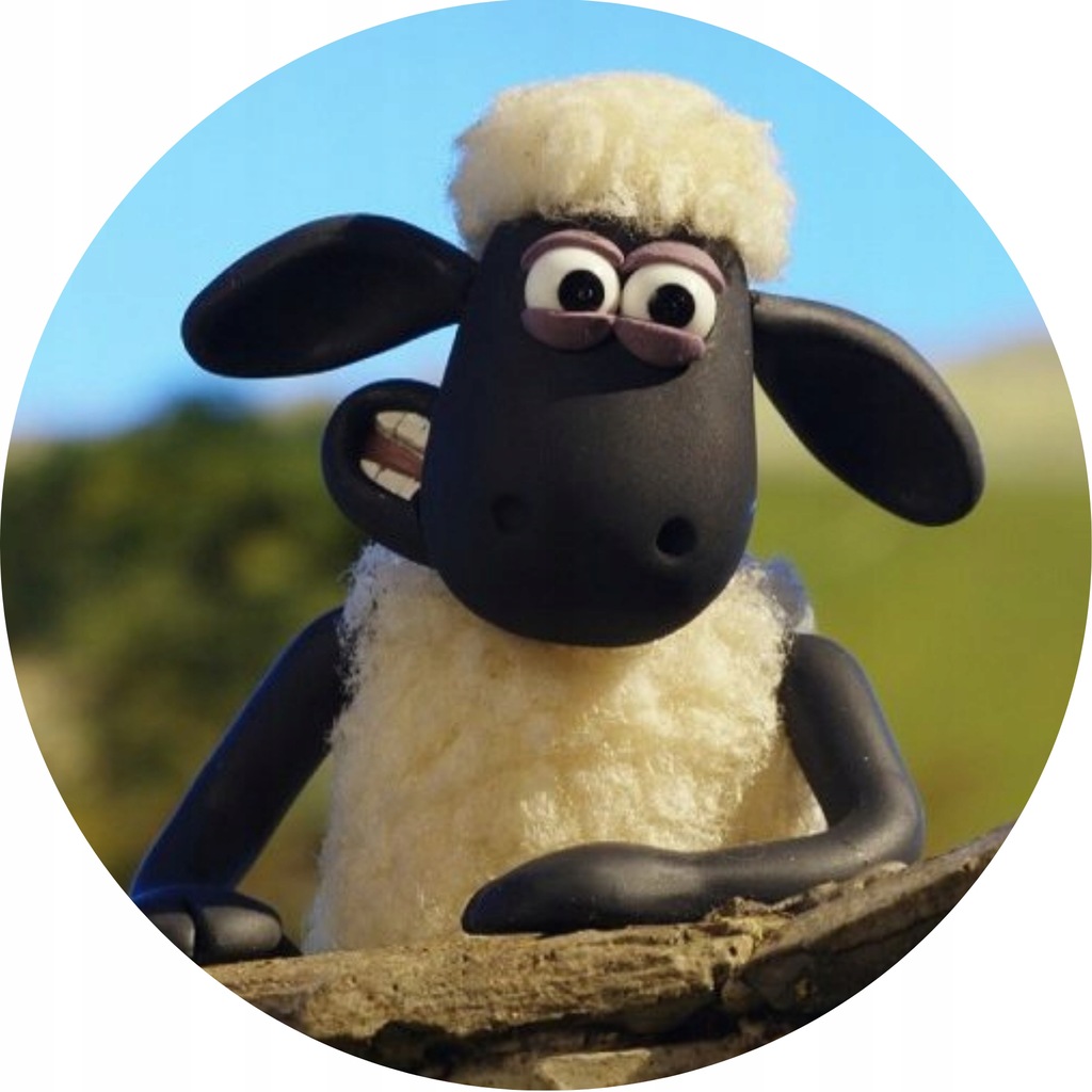 Opłatek na tort Baranek Shaun 16cm NAPIS+POSYPKA - 15199255469 ...