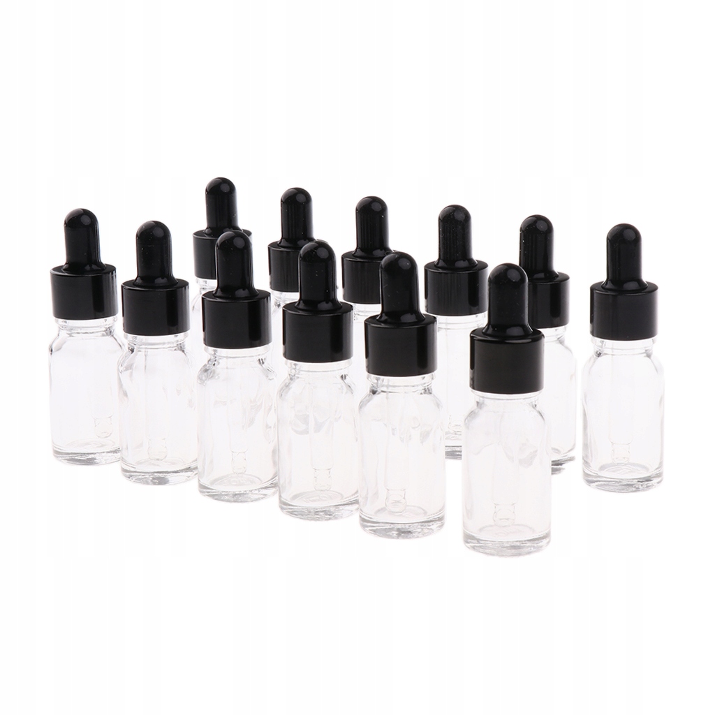 12pcs Empty Refillable Glass Essential Oil Bottles Droppers 5/10/15ml 10ML - 15126492502 ...